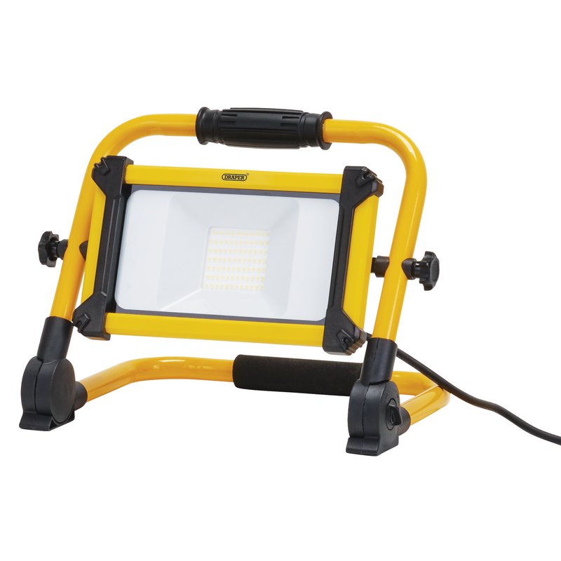 Draper 230V SMD LED Folding Site Light, 30W, 3300 Lumens DRA-03180 ...