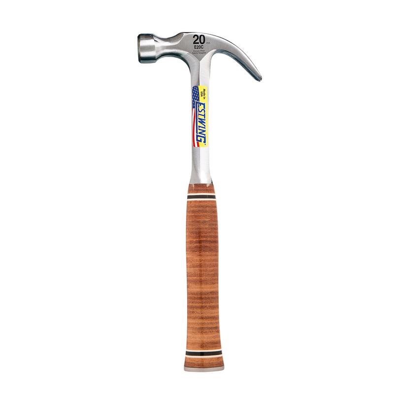 Estwing E20C Curved Claw Hammer with Leather Grip, 20oz/560g DRA-23513 ...