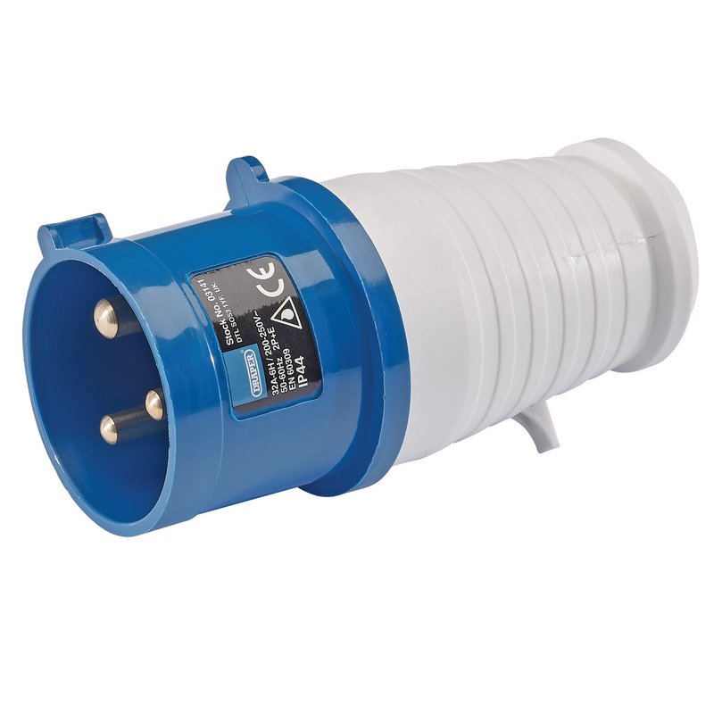 Draper 230V IP44 Site Plug, 32A DRA-03141 – Demuch Limited