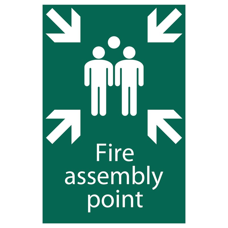 Draper 'Fire Assembly Point' Safety Sign DRA-72463 – Demuch Limited